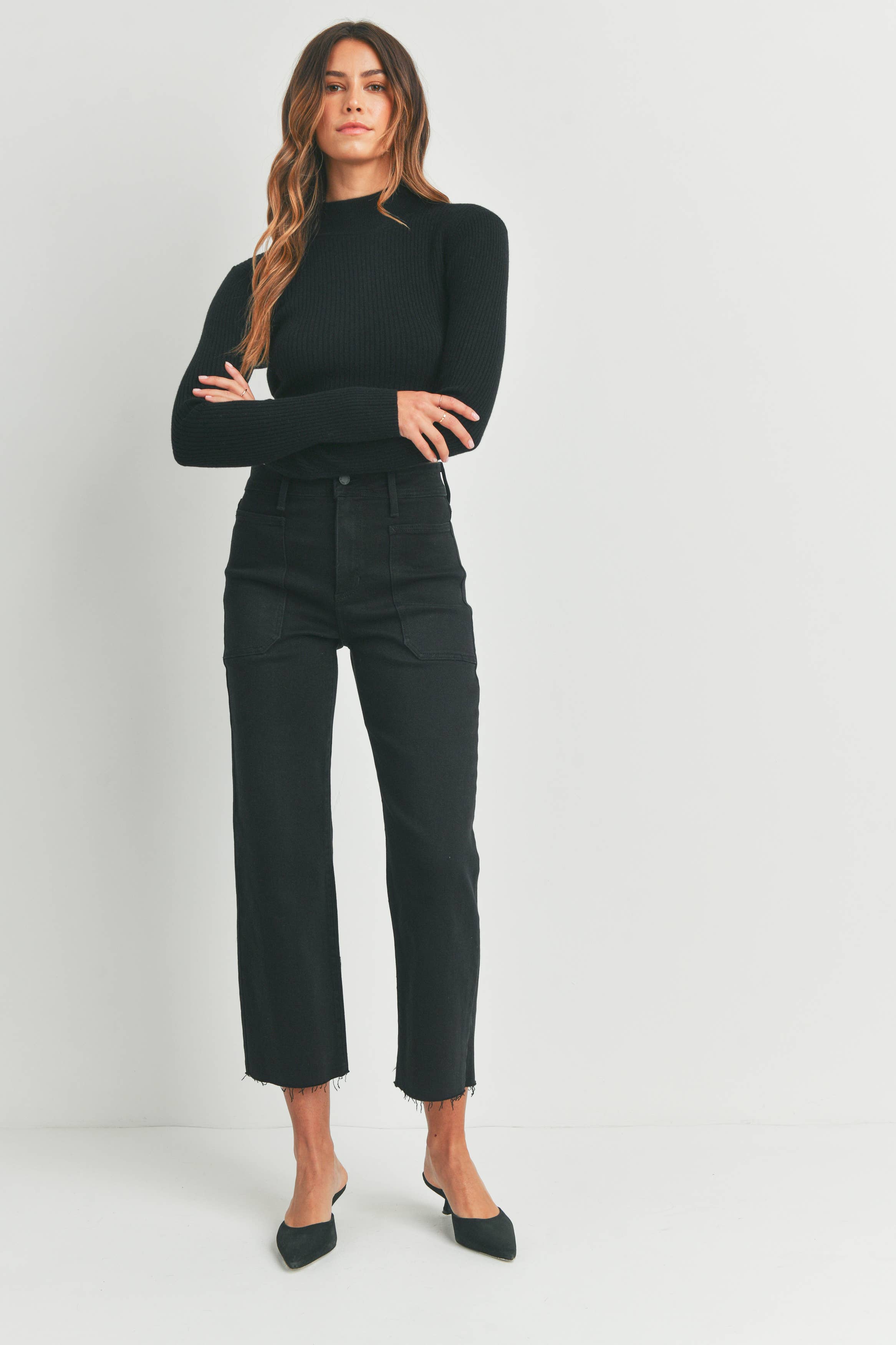Wide Leg Utility -Ankle Jeans – EasyStreetBoutique Wide Leg Utility -Ankle Jeans – EasyStreetBoutique
